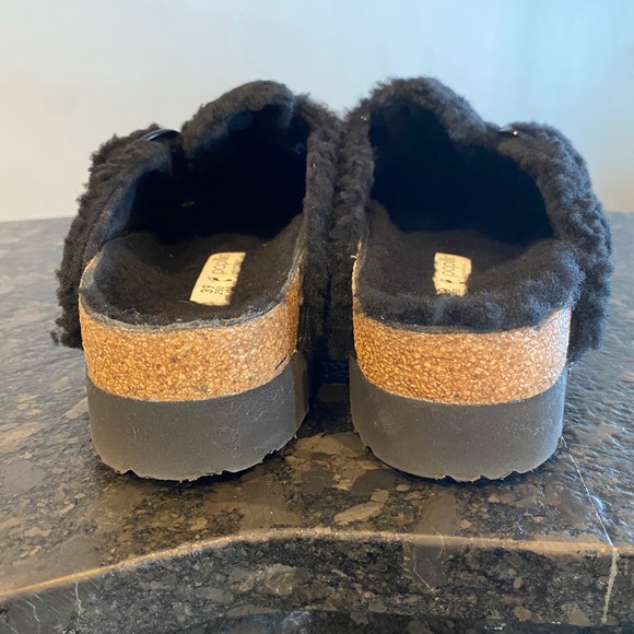 Birkenstock | Shoes | Birkenstock Boston Big Buckle Platform Teddy ...